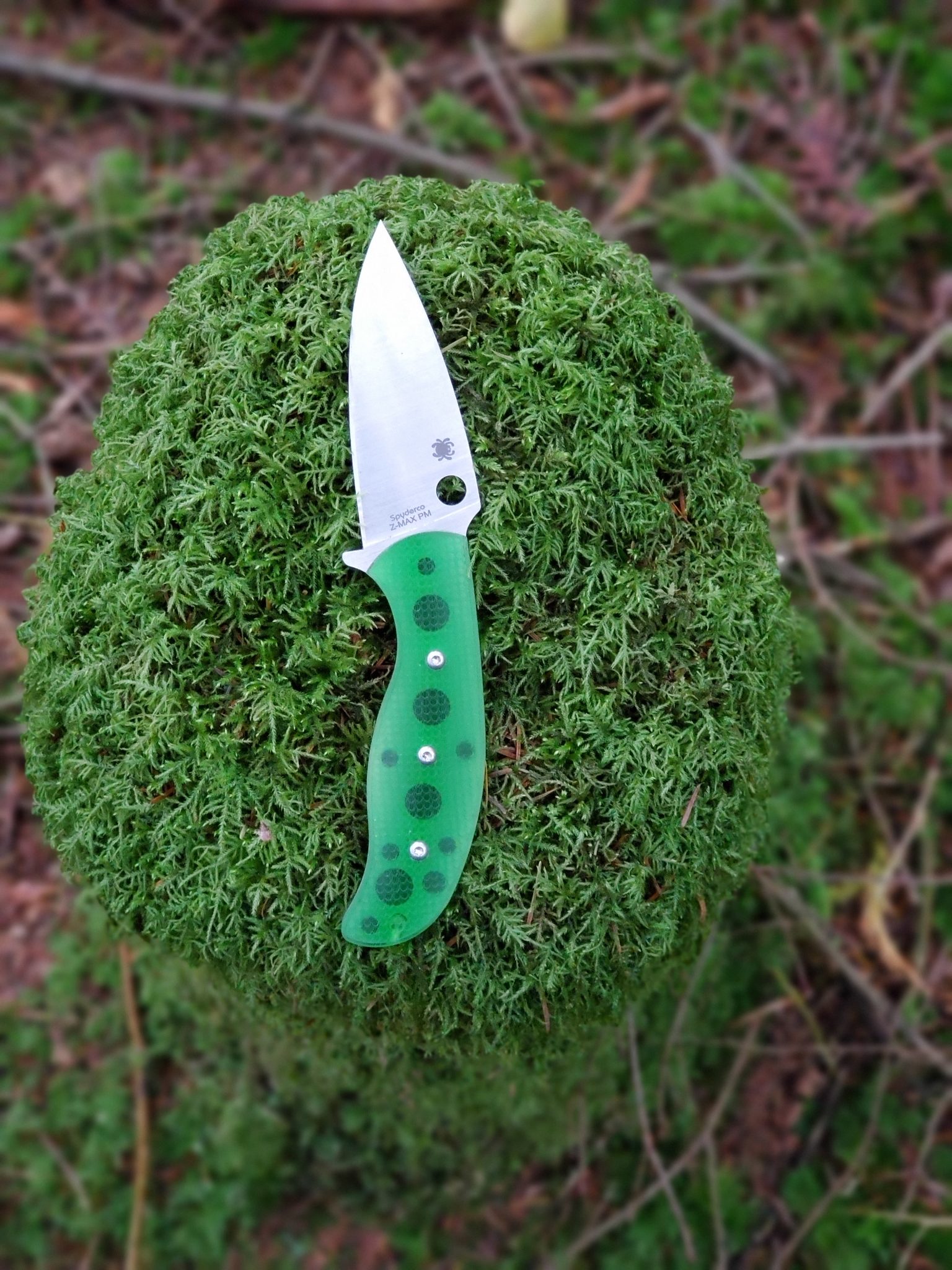 Spyderco Mule Team Handle Scales - Translucent Green - Blade Protection